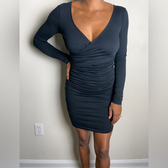 Leith | Dresses | Leith Long Sleeve Ruched Dress | Poshmark